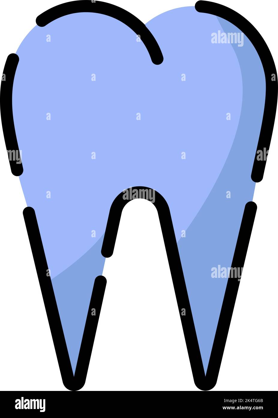 Human tooth, illustration, vector on a white background Stock Vector ...