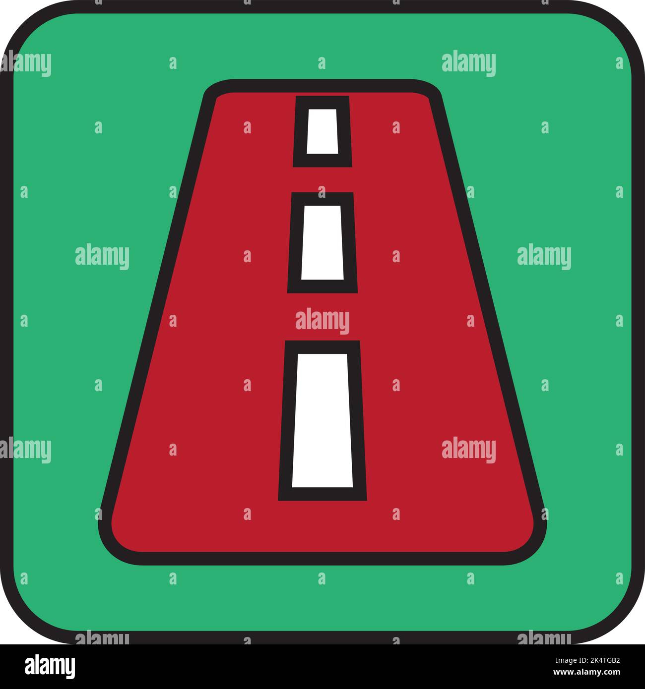 Red road, illustration, vector on a white background Stock Vector Image ...