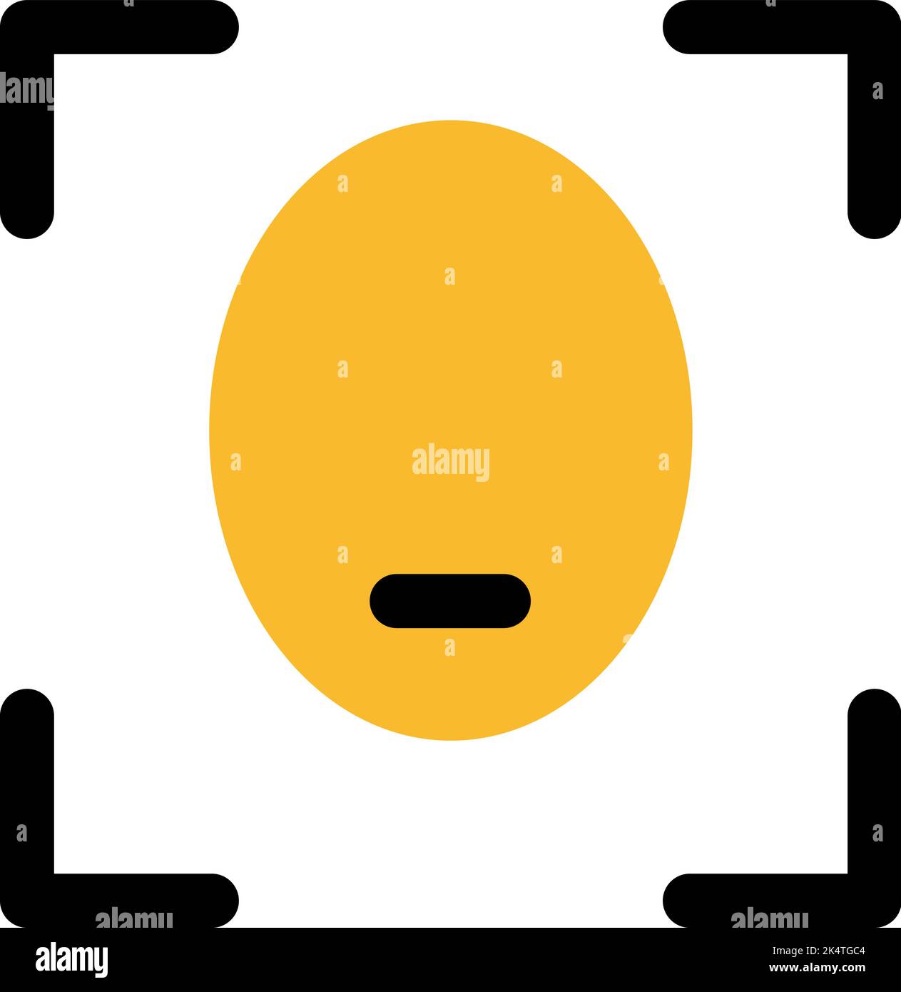 FaceID icon, illustration, vector on a white background Stock Vector ...