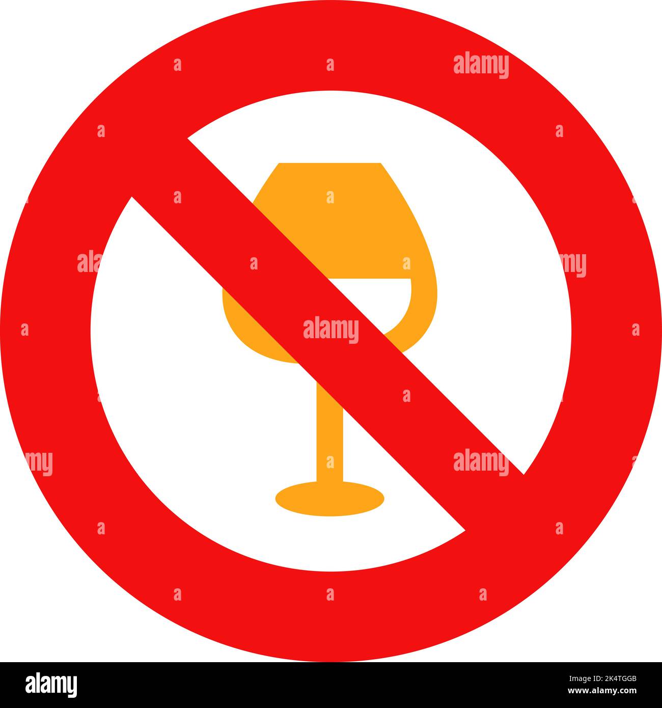 No drinks allowed, illustration, vector on a white background Stock ...