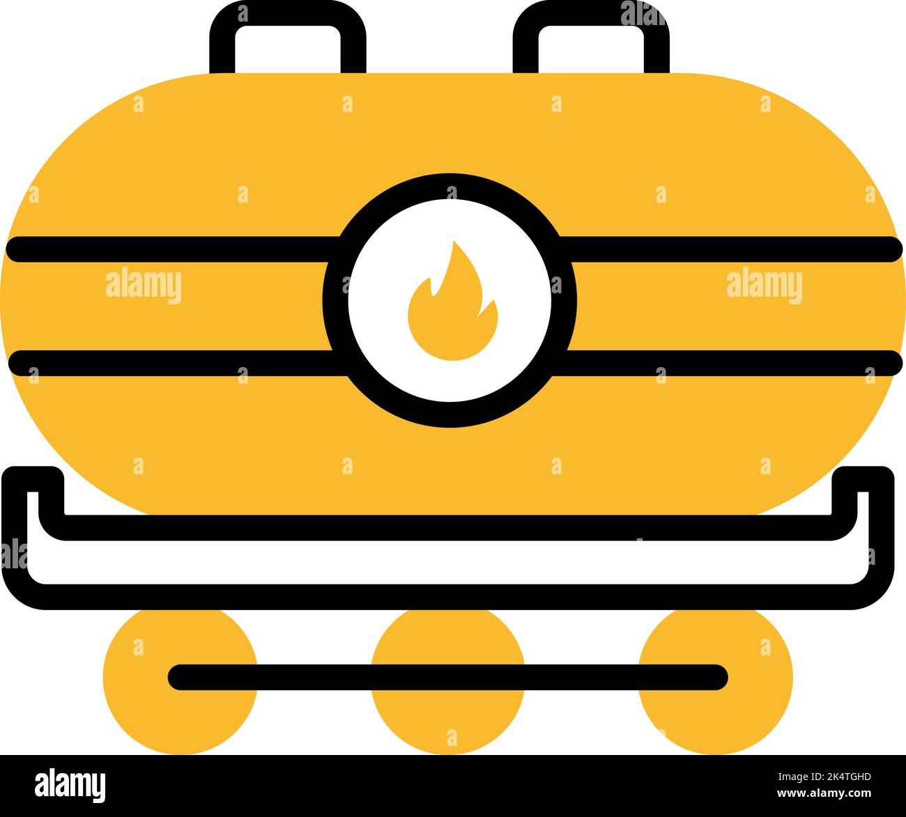 Container on railway car Stock Vector Images - Alamy