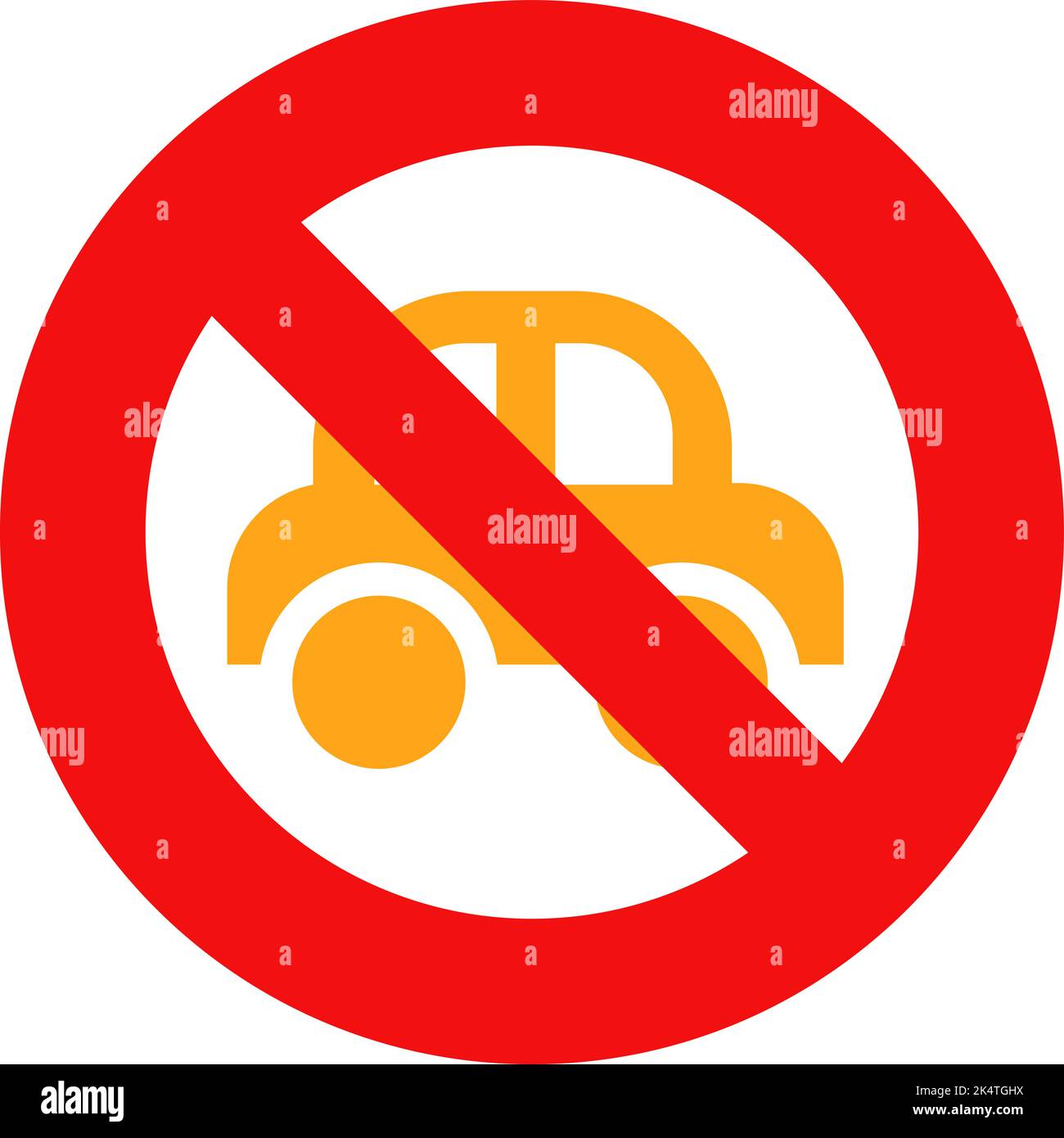 No cars allowed sign Stock Vector Images - Alamy