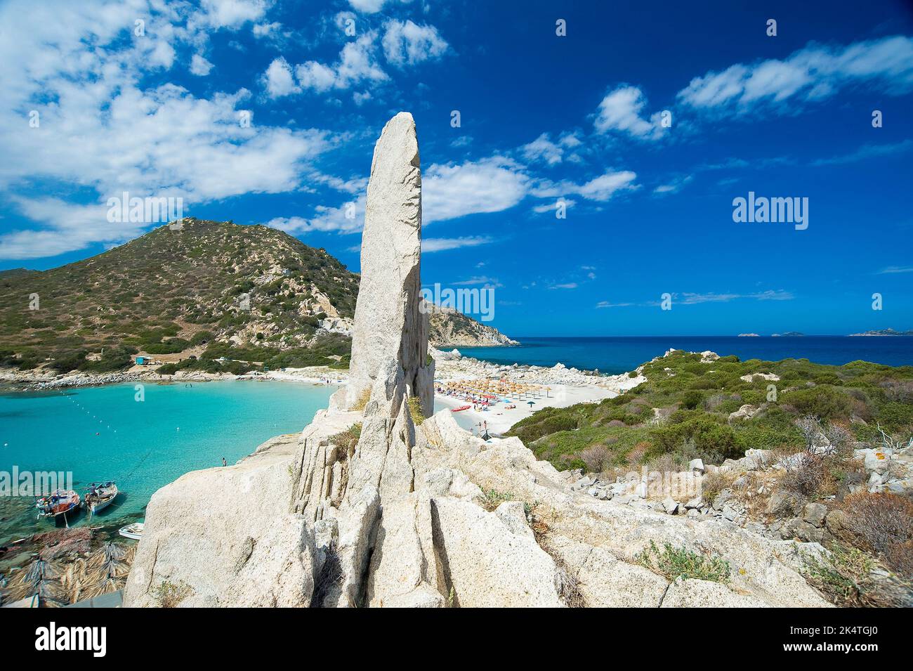 Punta Molentis, Spiaggia dei Due Mari, Villasimius, Sardinia Stock ...