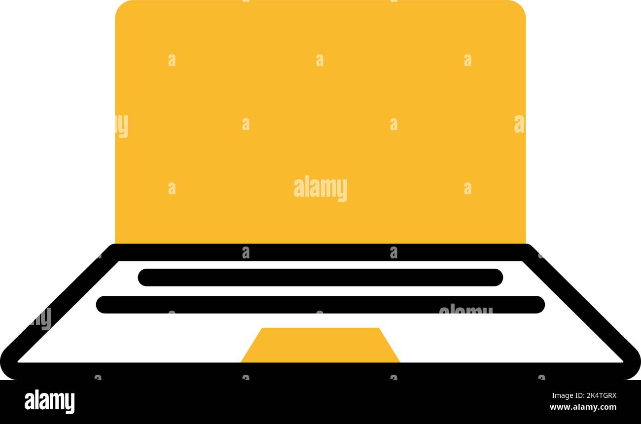 PC Laptop, illustration, vector on a white background Stock Vector ...