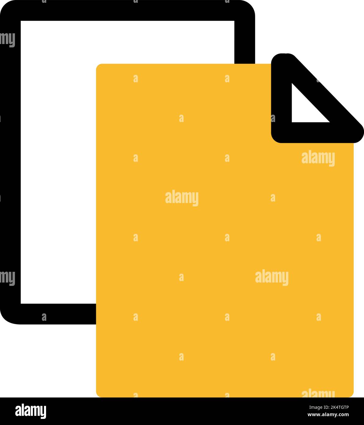 PC copy document, illustration, vector on a white background Stock ...