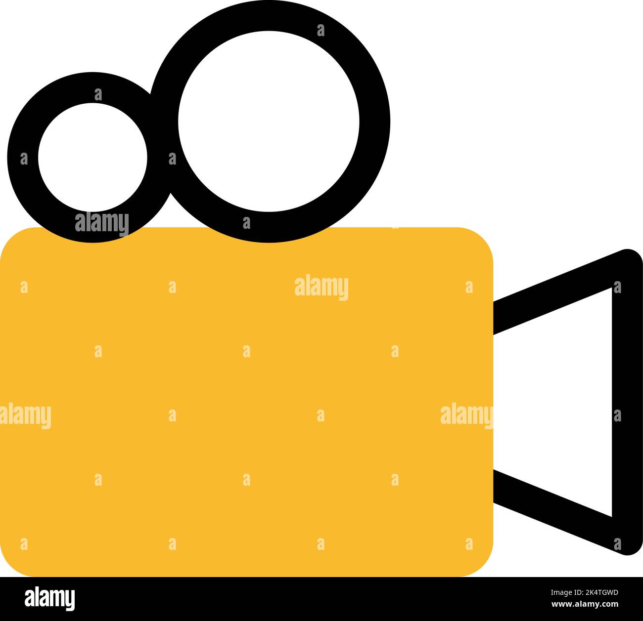 Mobile video camera, illustration, vector on a white background Stock ...