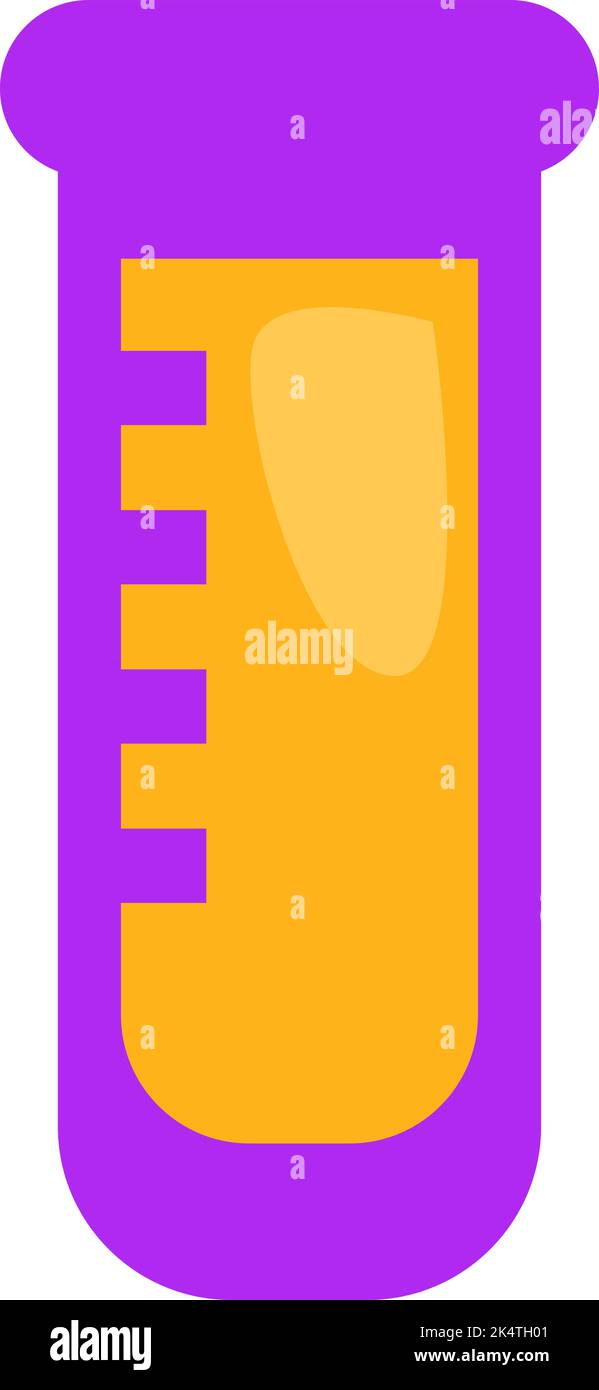 Chemistry liquid container, illustration, vector on a white background ...