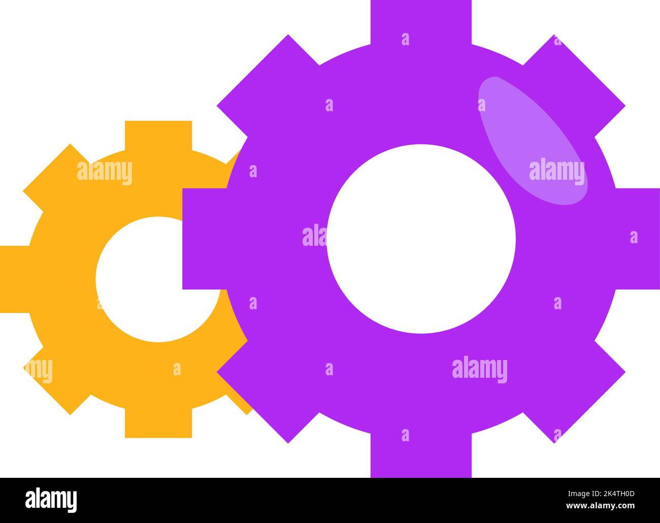 Gear brain on white Stock Vector Images - Alamy