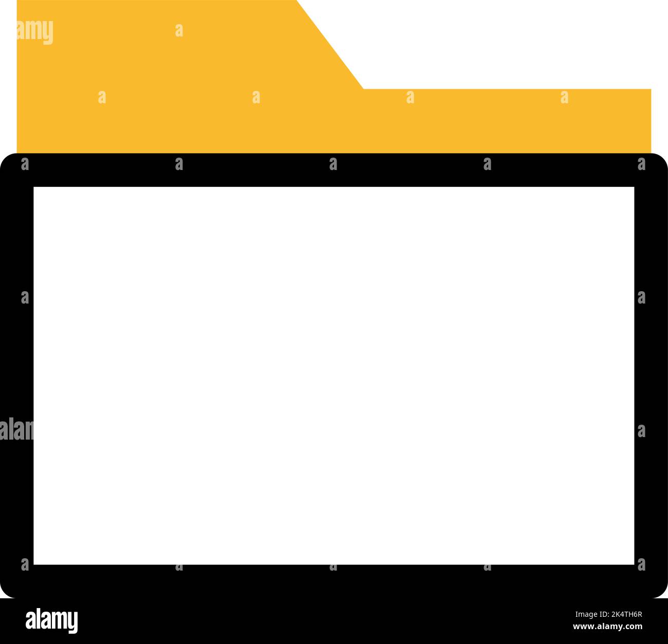 PC Folder, illustration, vector on a white background Stock Vector ...