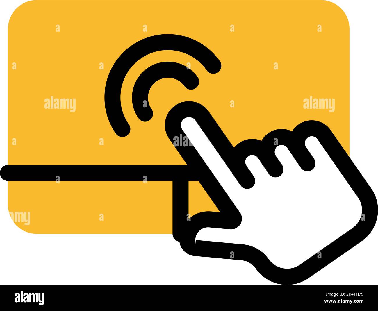 PC touchpad, illustration, vector on a white background Stock Vector ...