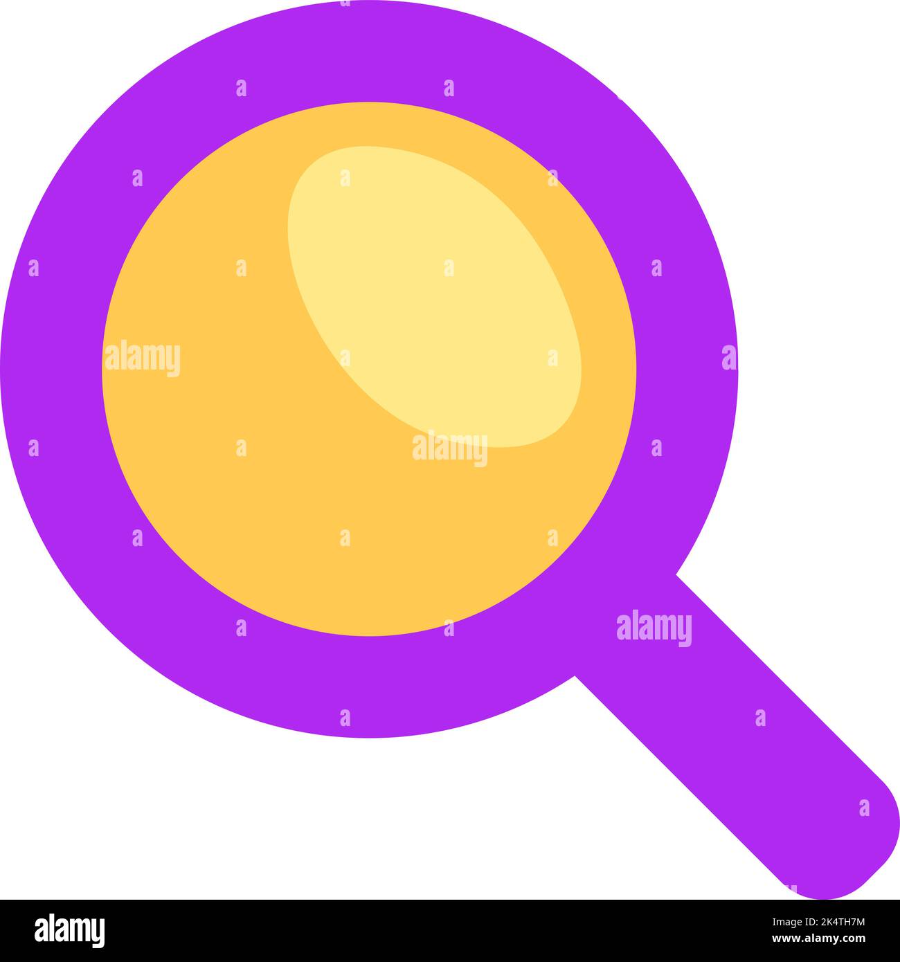 Science magnifier, illustration, vector on a white background Stock ...