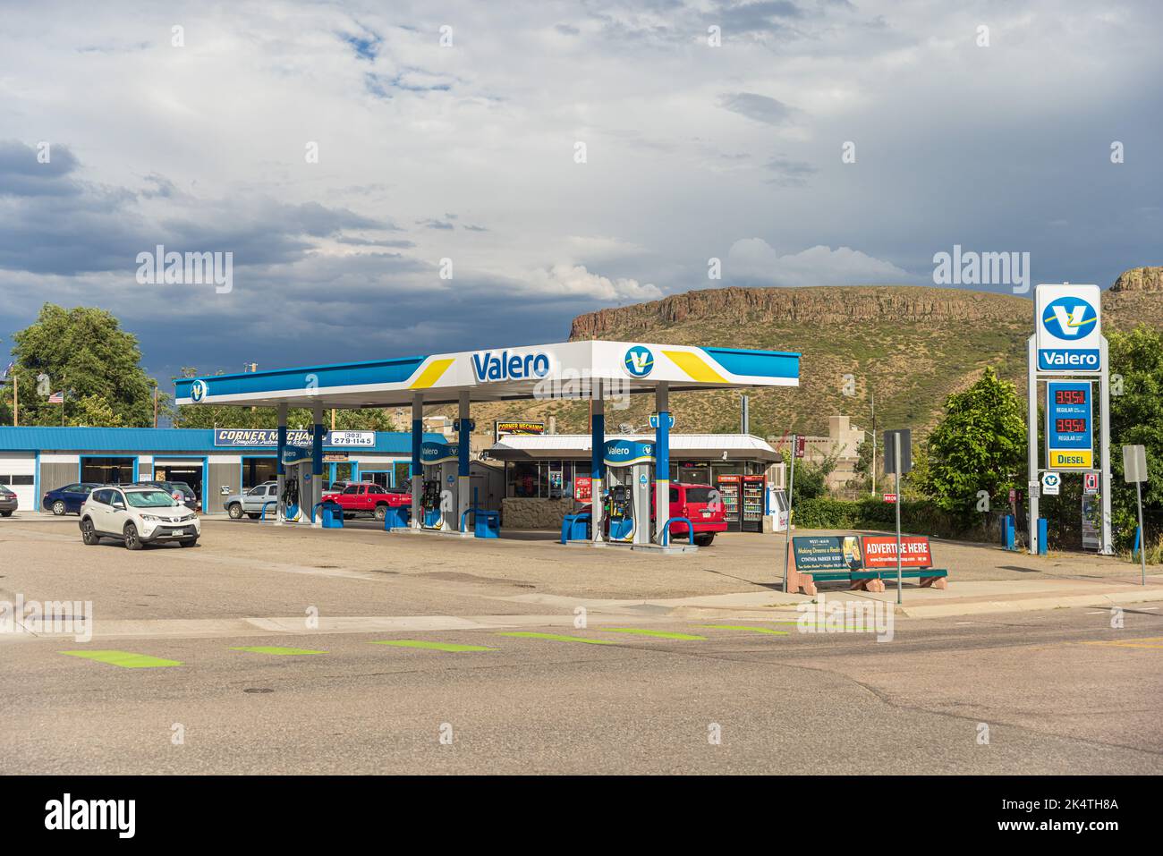 Valero Gas Station Logo The Valero Energy Corp. Logo Is Displayed At