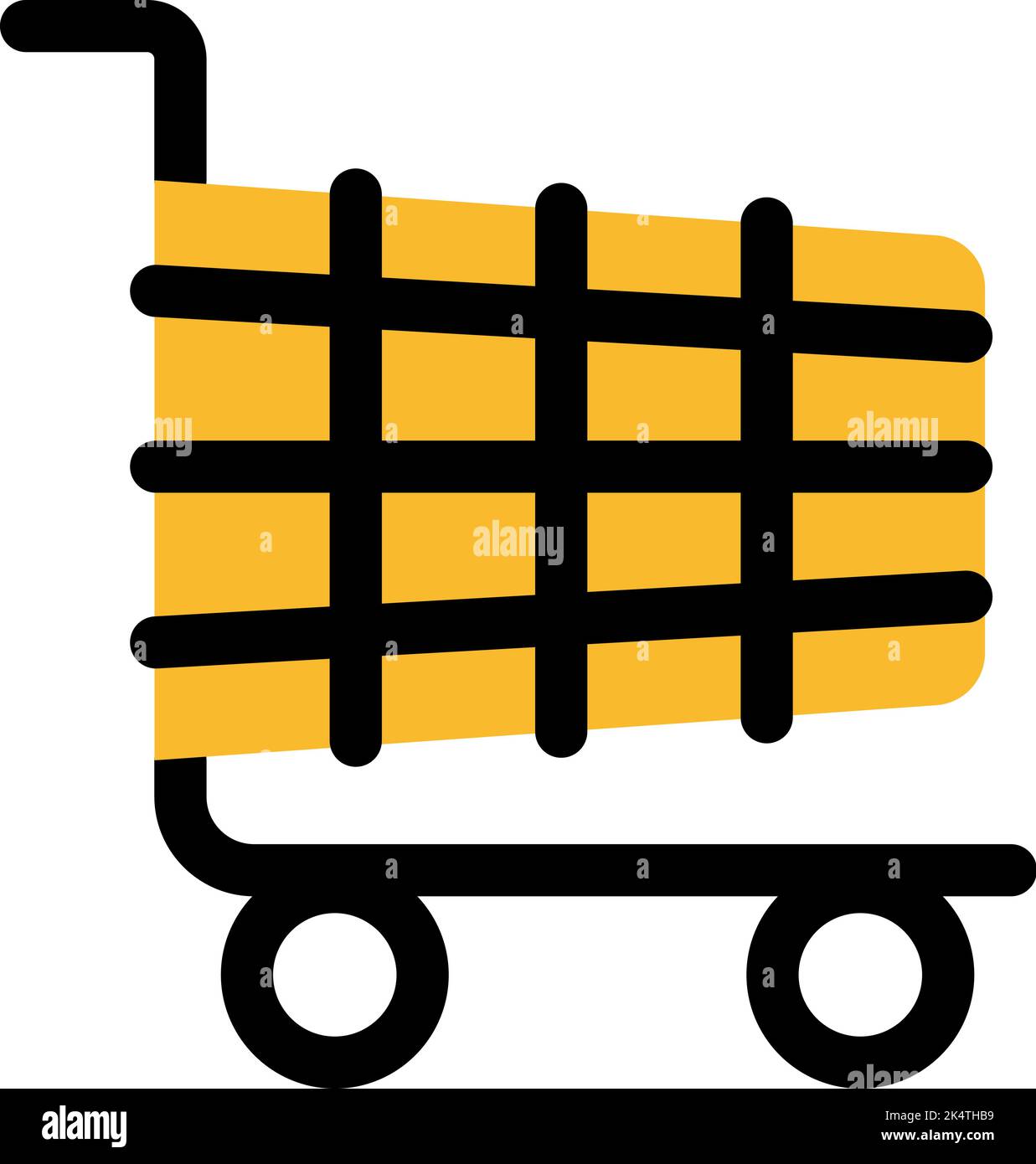 Shopping mall trolley, illustration, vector on a white background Stock ...
