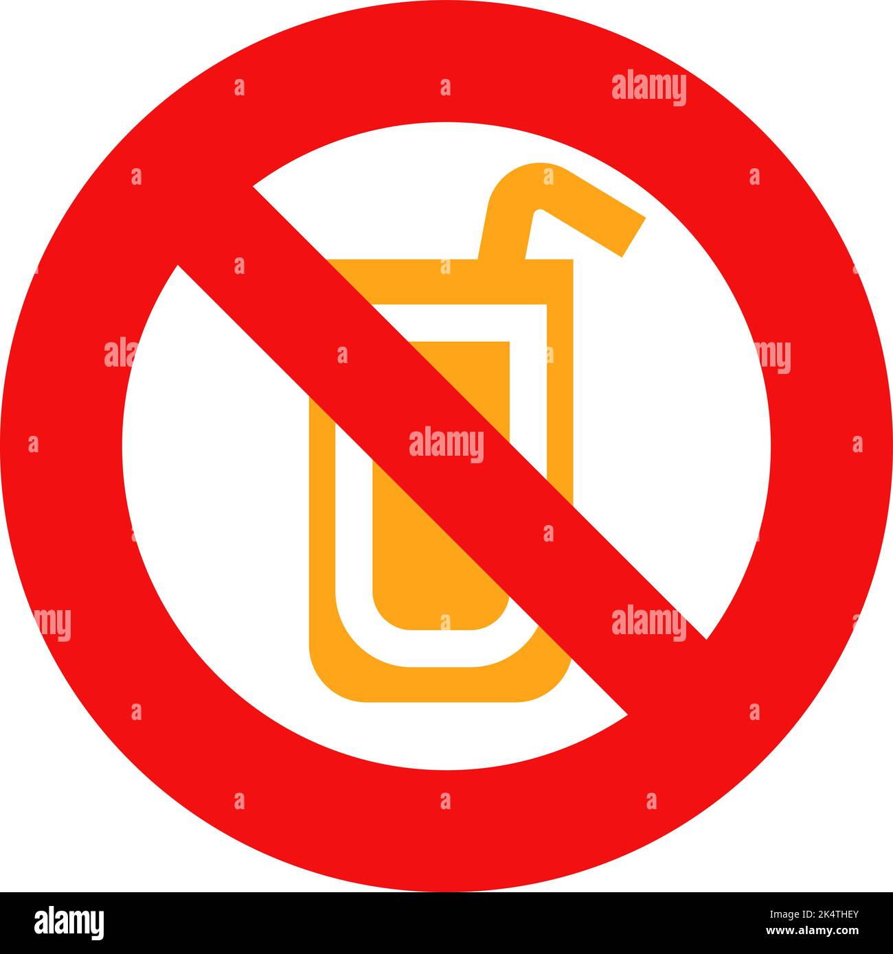 No drinks allowed, illustration, vector on a white background Stock ...