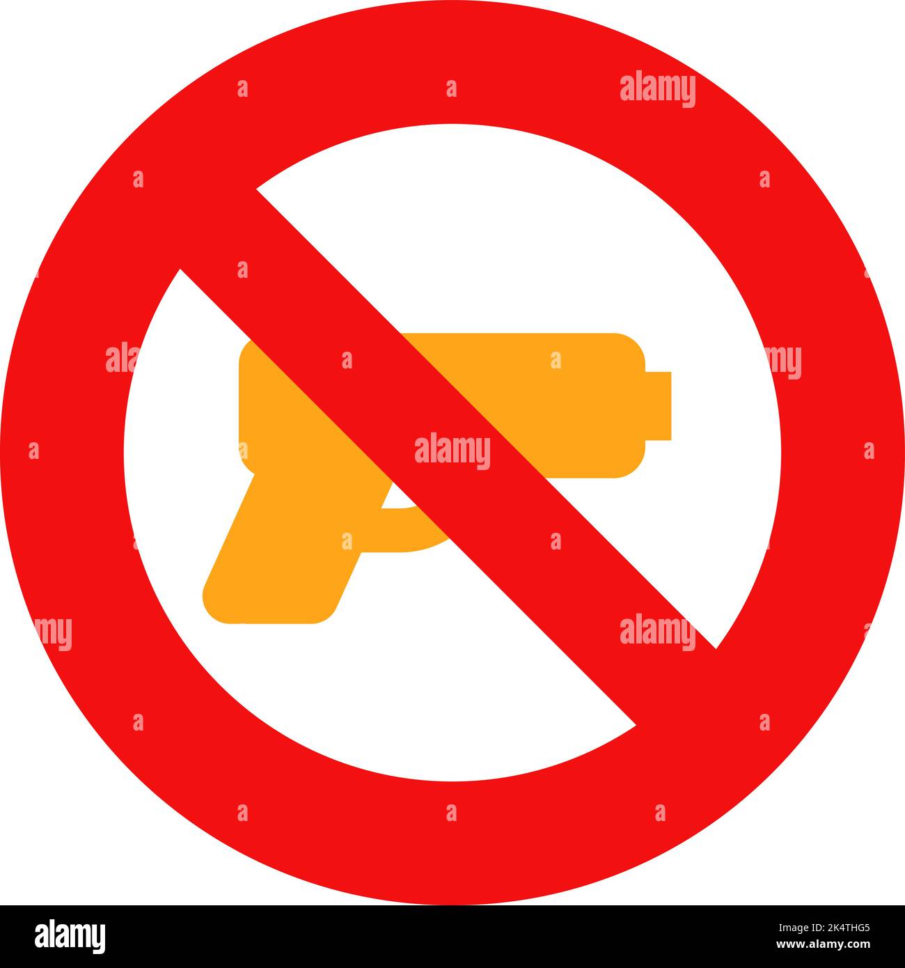 No guns allowed, illustration, vector on a white background Stock ...