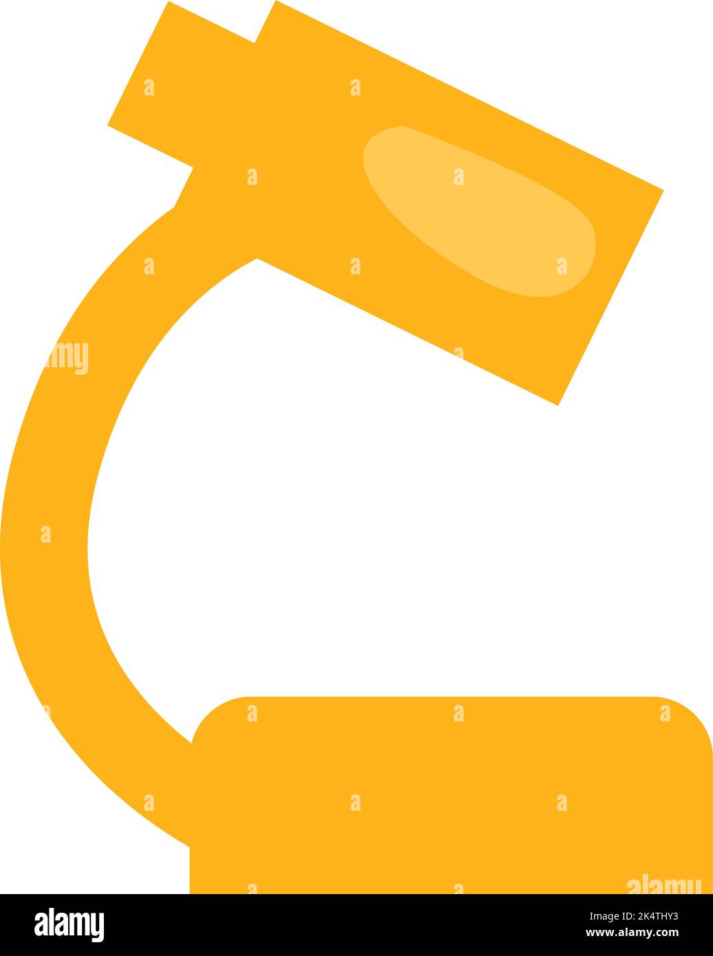 Science microscope, illustration, vector on a white background Stock ...