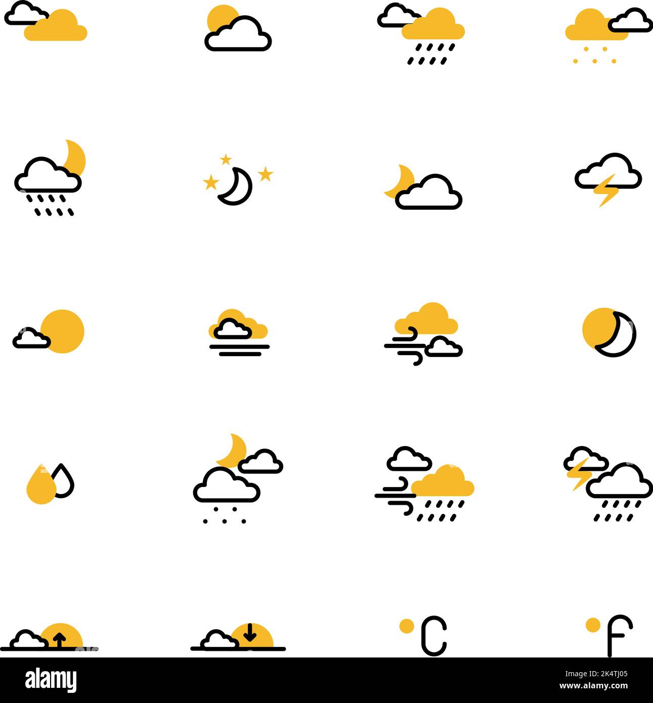 Weather cast, illustration, vector on a white background Stock Vector ...