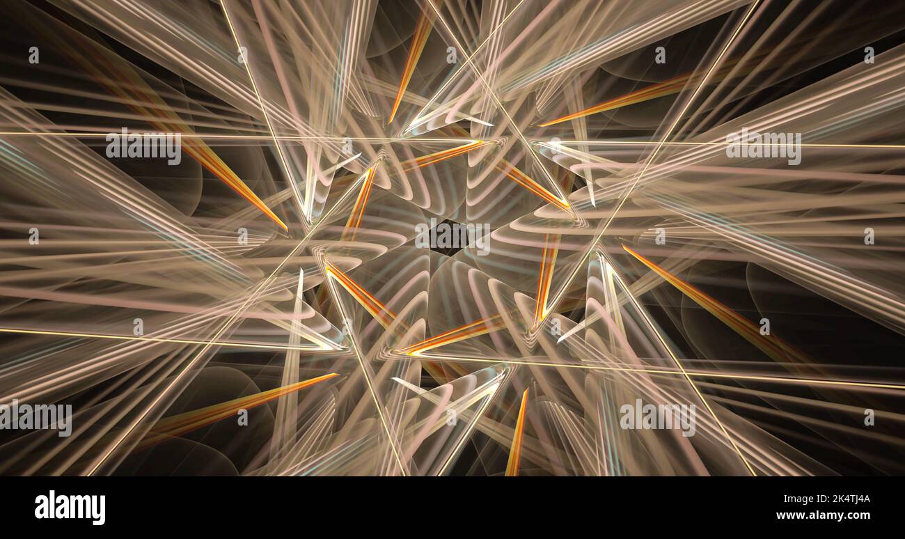 Abstract fractal patterns and shapes. Fractal spiral. Dynamic flowing ...