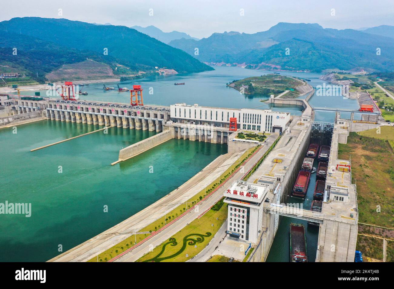 Nanning. 29th Sep, 2022. Aerial photo taken on Sept. 29, 2022 shows the ...