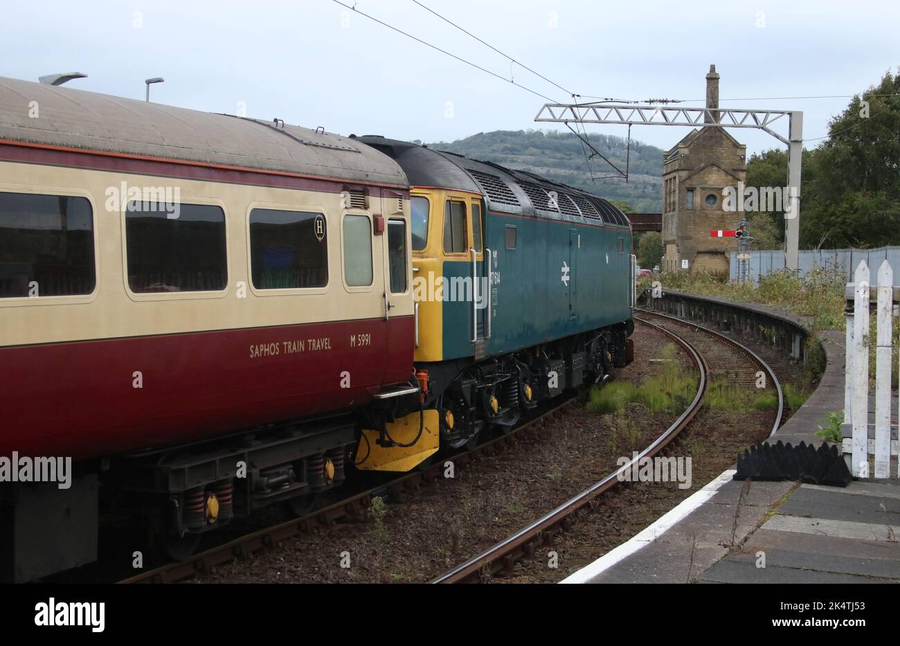 Class 47 diesel-electric loco, 47614, at rear of Steam Dreams, the ...