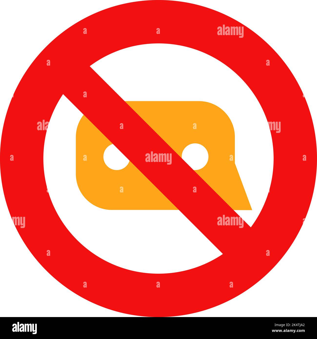 No texting allowed, illustration, vector on a white background Stock ...