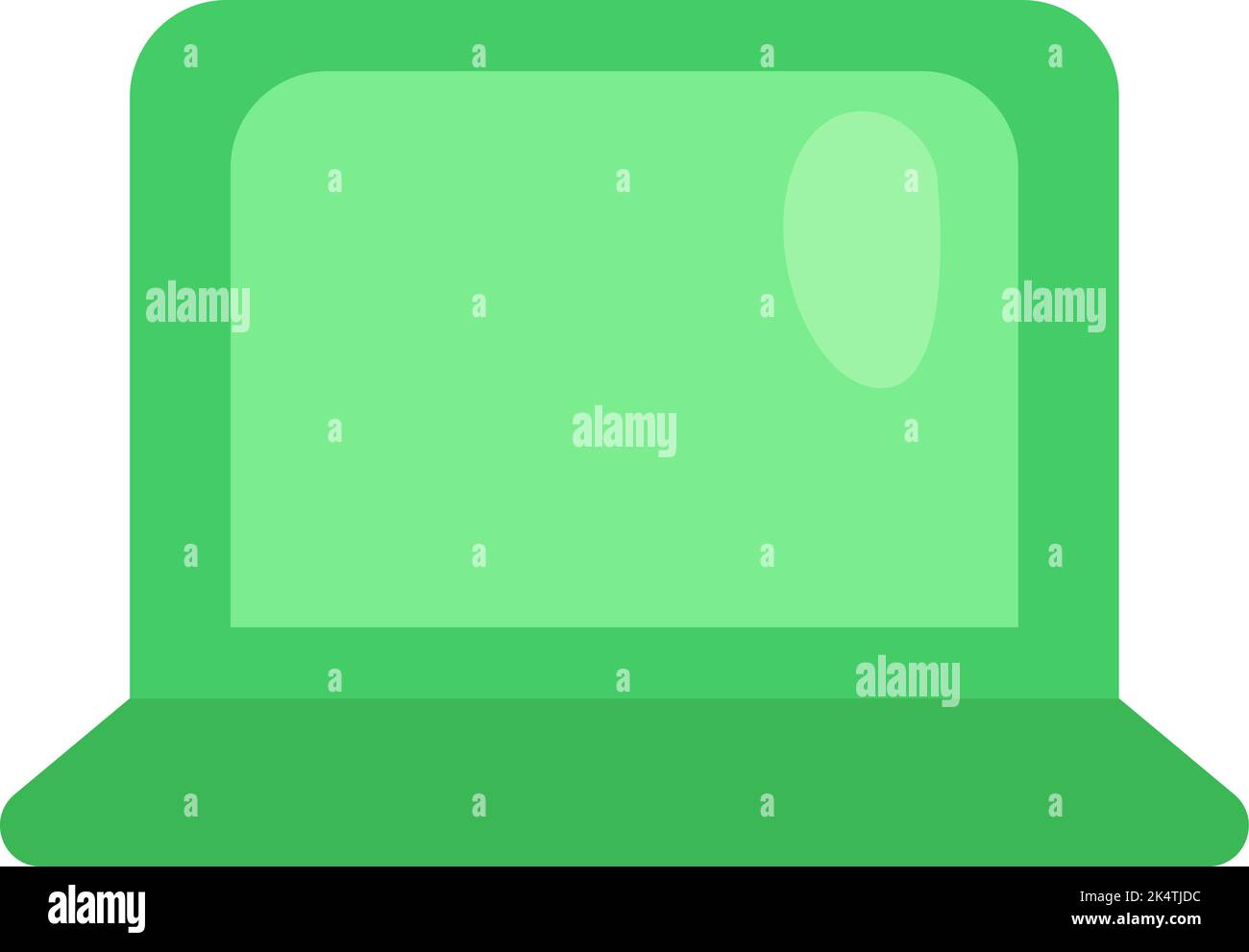 Plant and laptop on table Stock Vector Images - Alamy