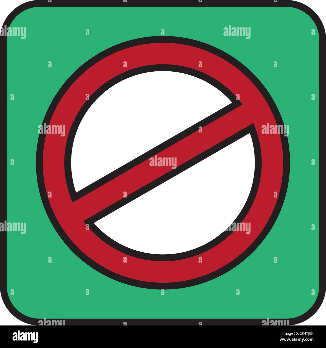 No passage road sign, illustration, vector on a white background Stock ...