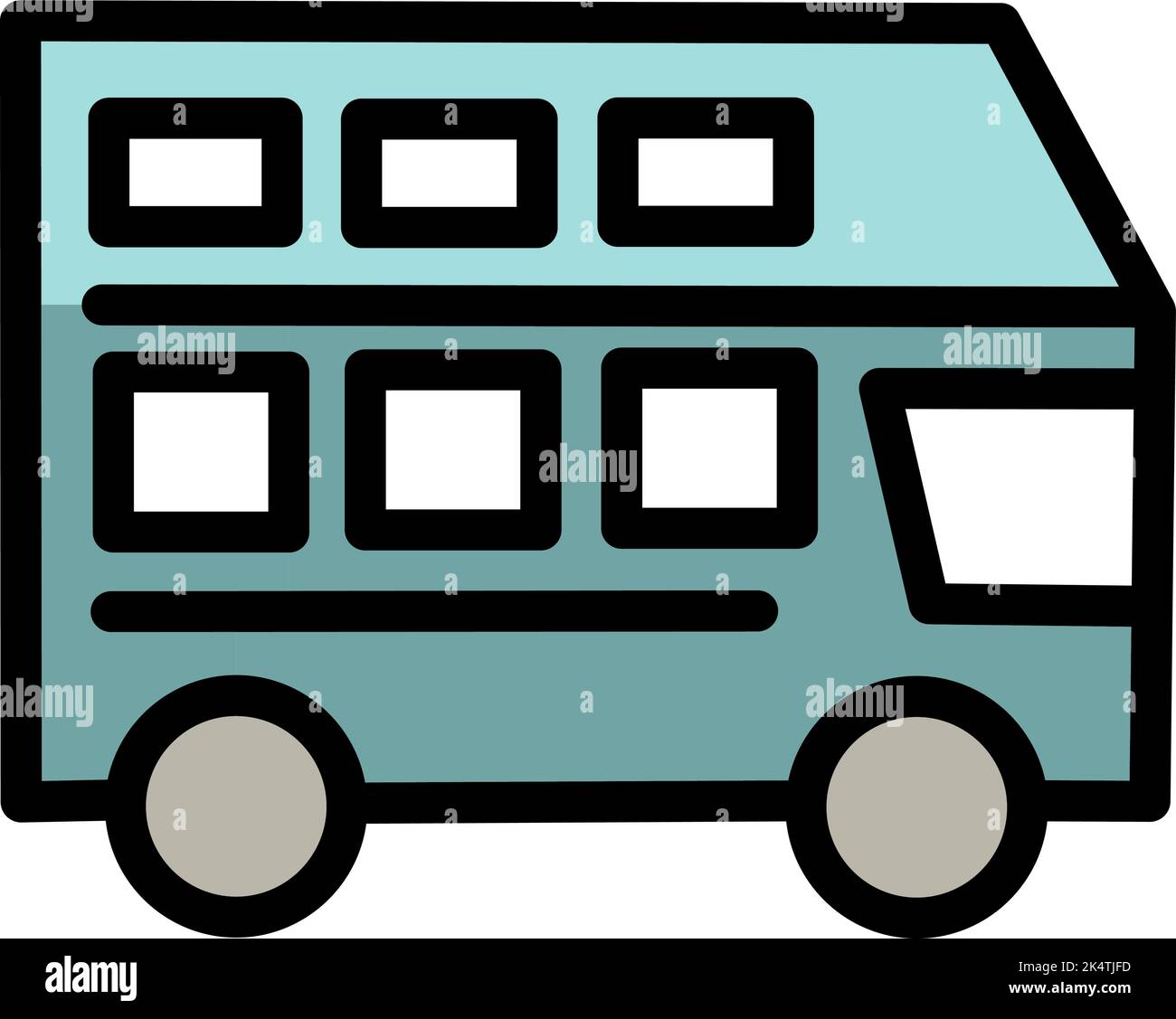 Transport double bus, illustration, vector on a white background Stock ...