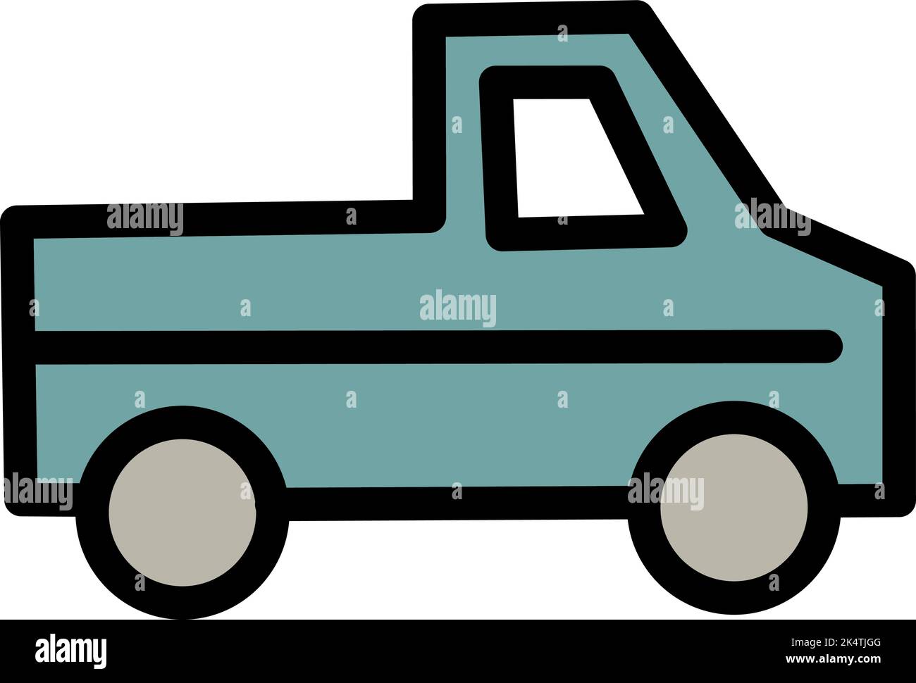 Blue pickup truck, illustration, vector on a white background Stock ...
