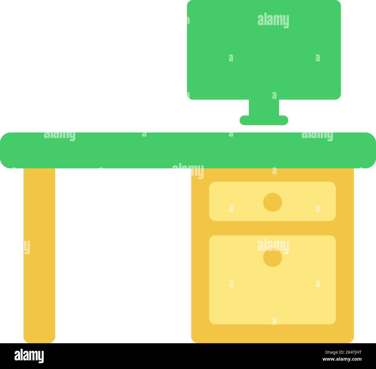 Work table, illustration, vector on a white background Stock Vector ...