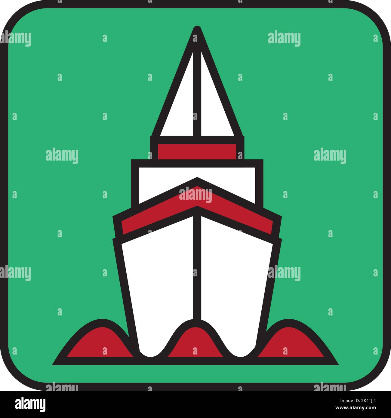 Transportation ship, illustration, vector on a white background Stock ...