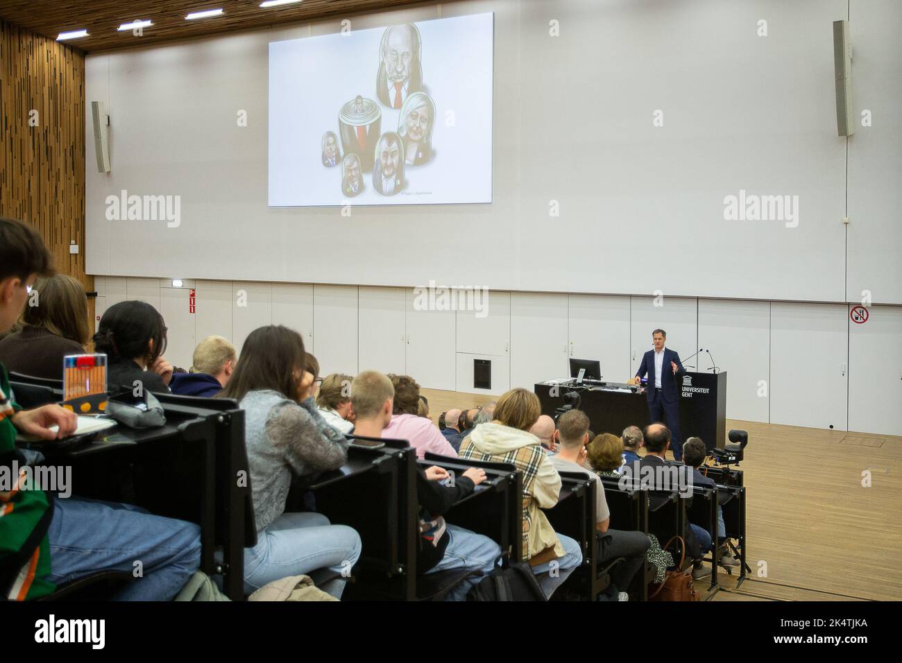 Illustration picture shows the opening lecture of the Political ...