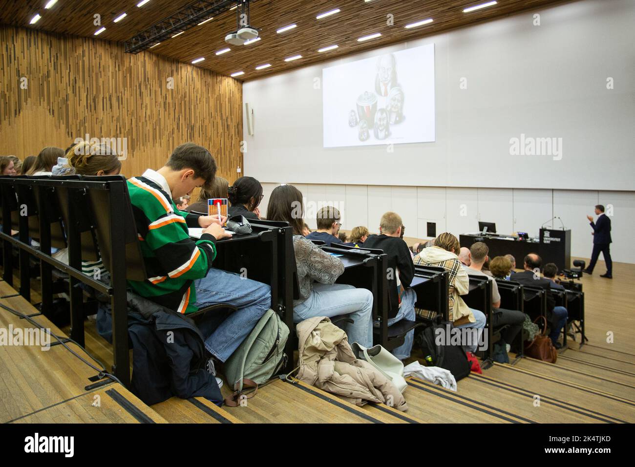 Illustration picture shows the opening lecture of the Political ...