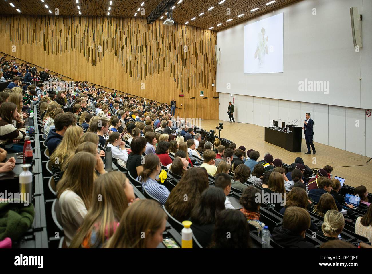 Illustration picture shows the opening lecture of the Political ...