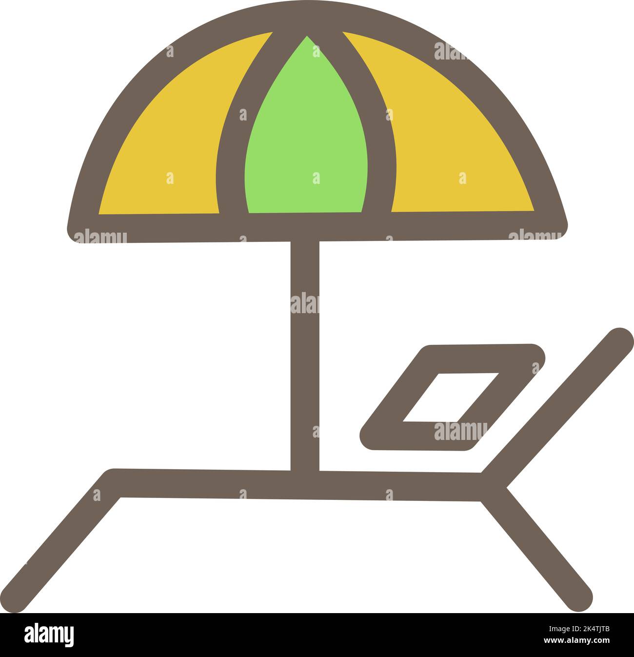 On a sun lounger Stock Vector Images - Alamy