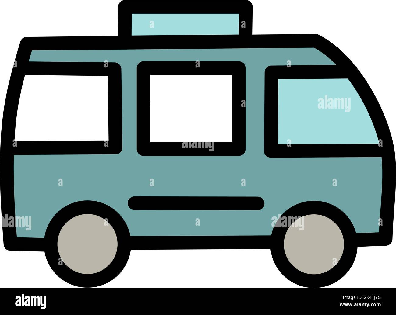 Transport mini bus, illustration, vector on a white background Stock ...
