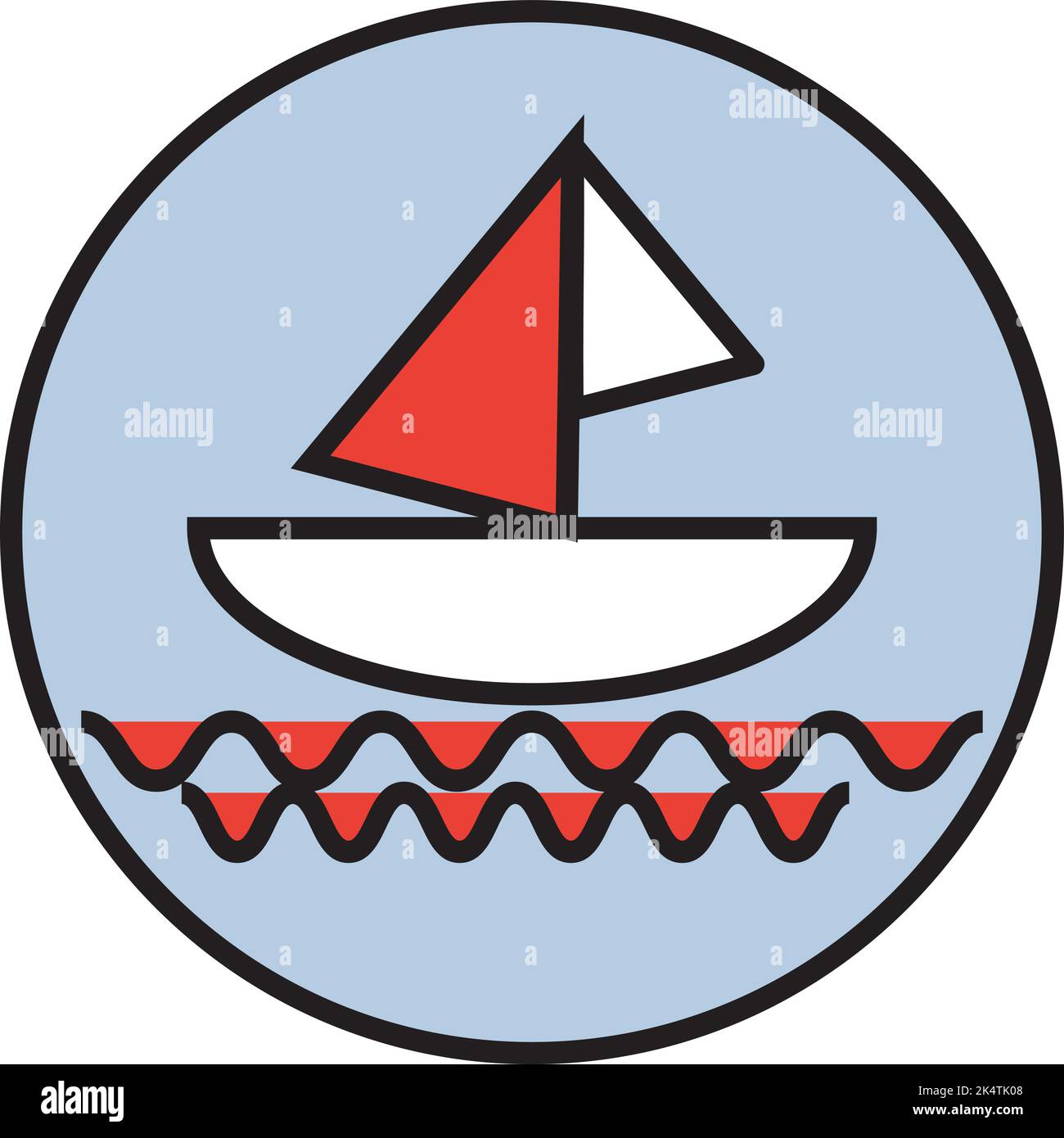 Travel boat, illustration, vector on a white background Stock Vector ...