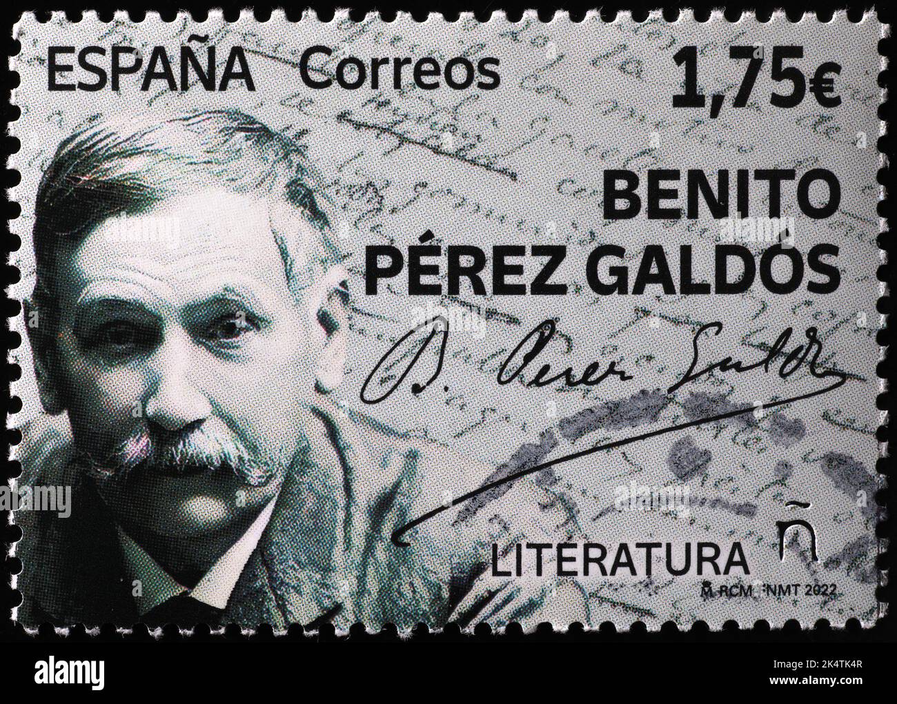 Benito Perez Galdos on spanish postage stamp Stock Photo - Alamy