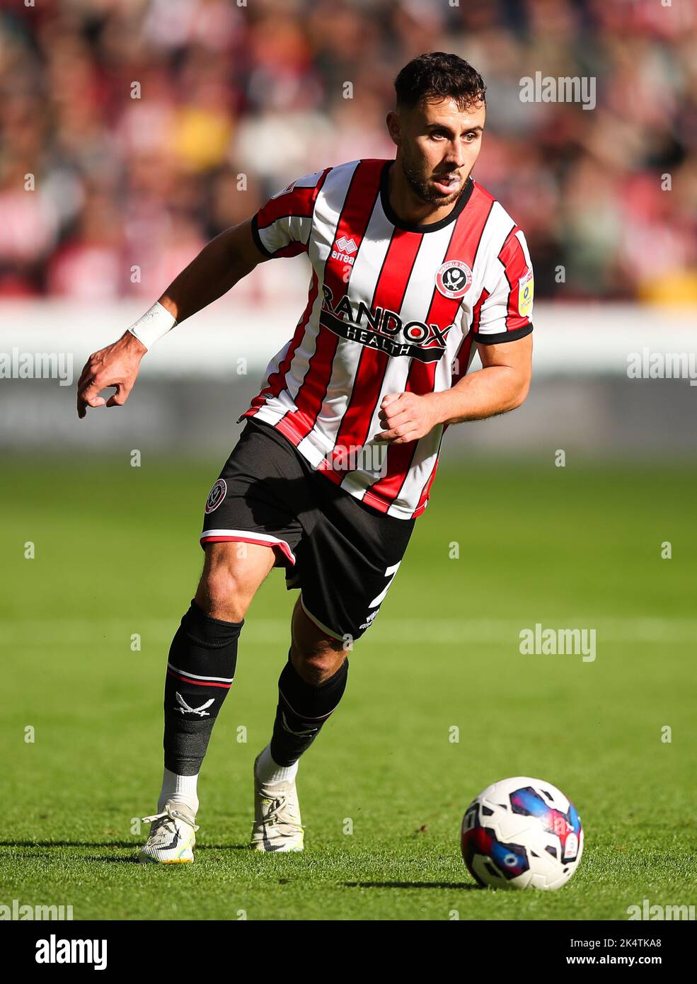 Sheffield United's George Baldock during the Sky Bet Championship match ...