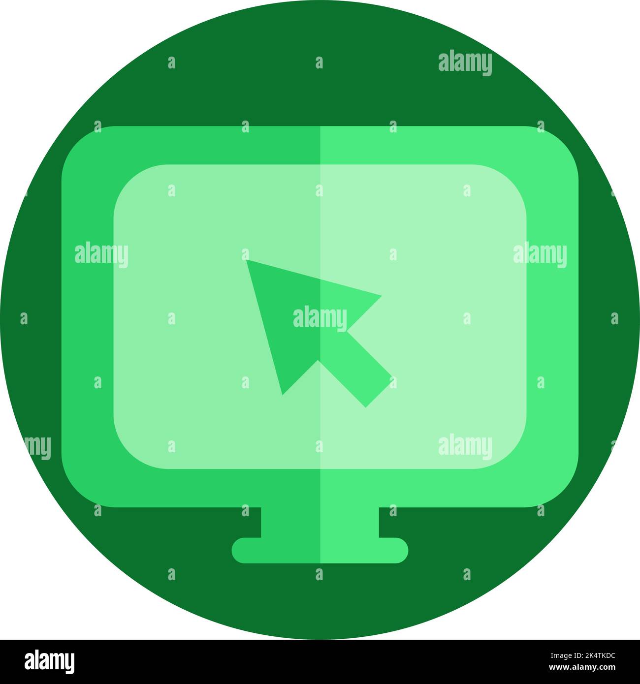 Mouse cursor on a monitor, illustration, vector on a white background Stock Vector Image & Art ...