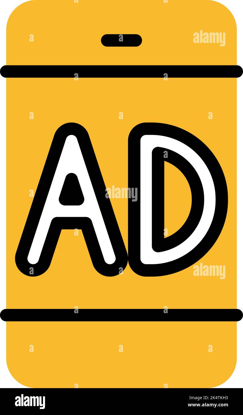 Phone ads, illustration, vector on a white background Stock Vector ...