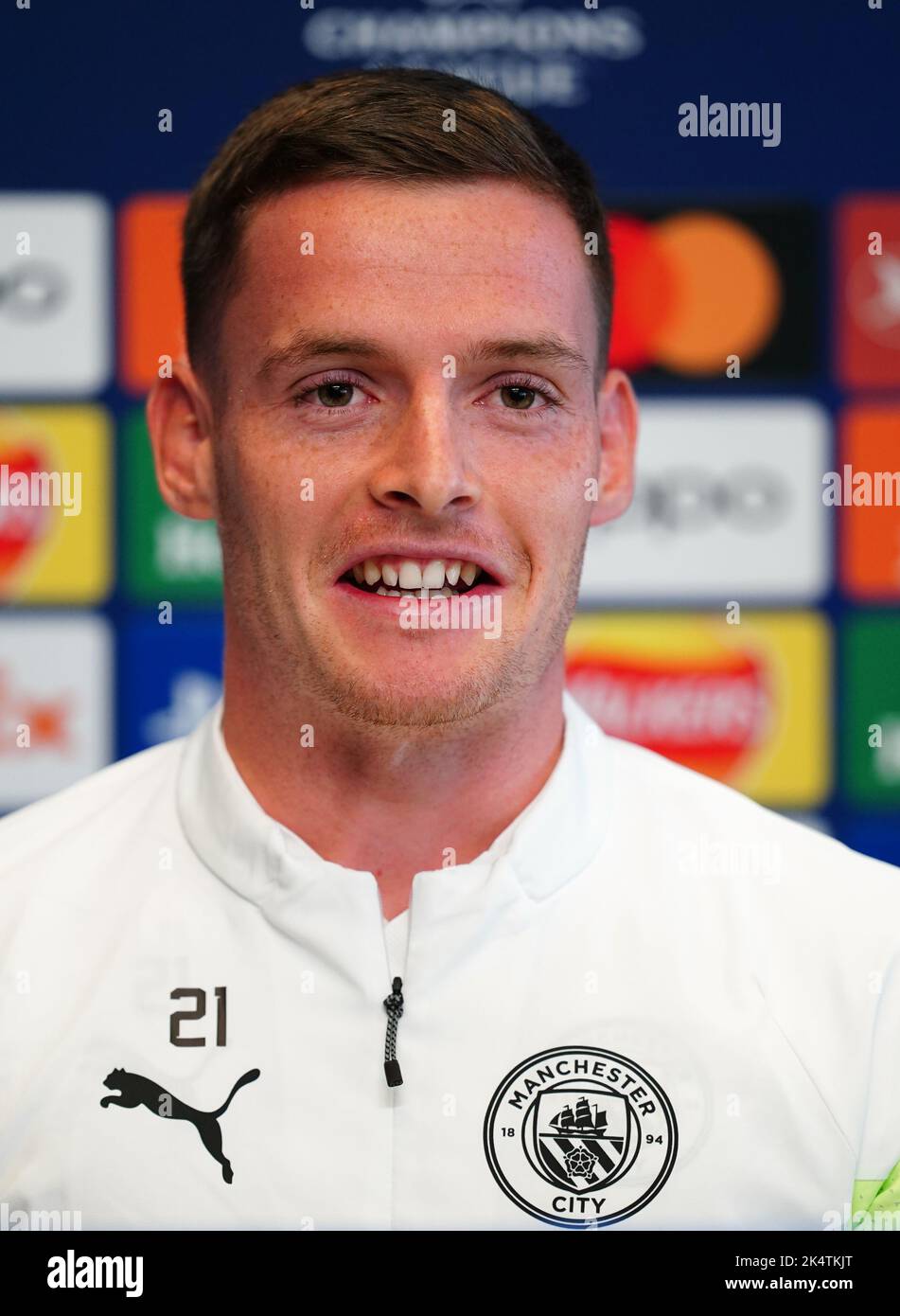 Manchester City's Sergio Gomez during a training session at the City ...