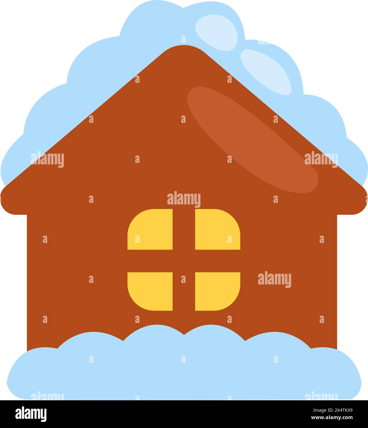 Winter house, illustration, vector on a white background Stock Vector ...