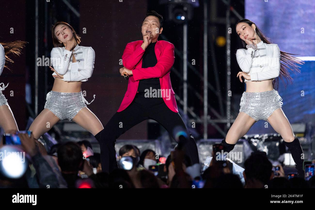 2 October 2022 - Seoul, South Korea : South Korean K-Pop singer PSY ...