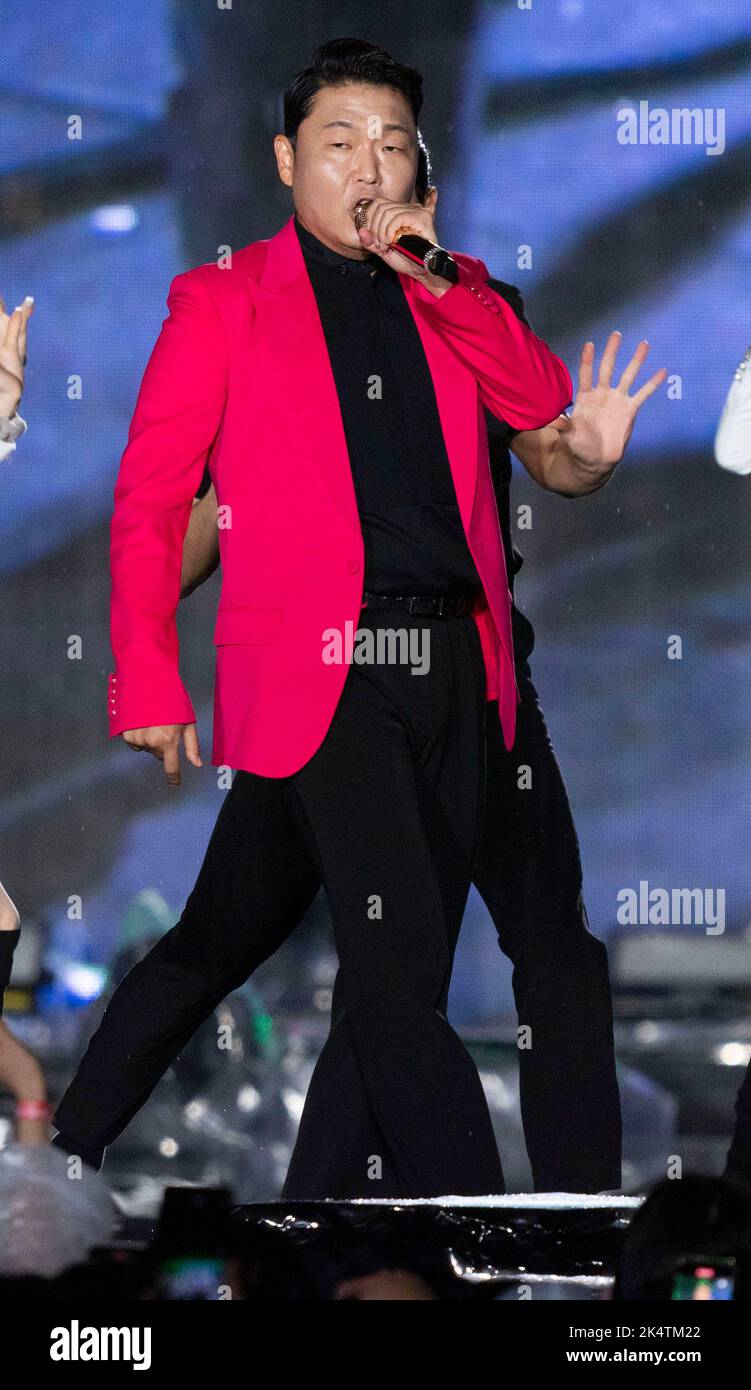 2 October 2022 - Seoul, South Korea : South Korean K-Pop singer PSY ...