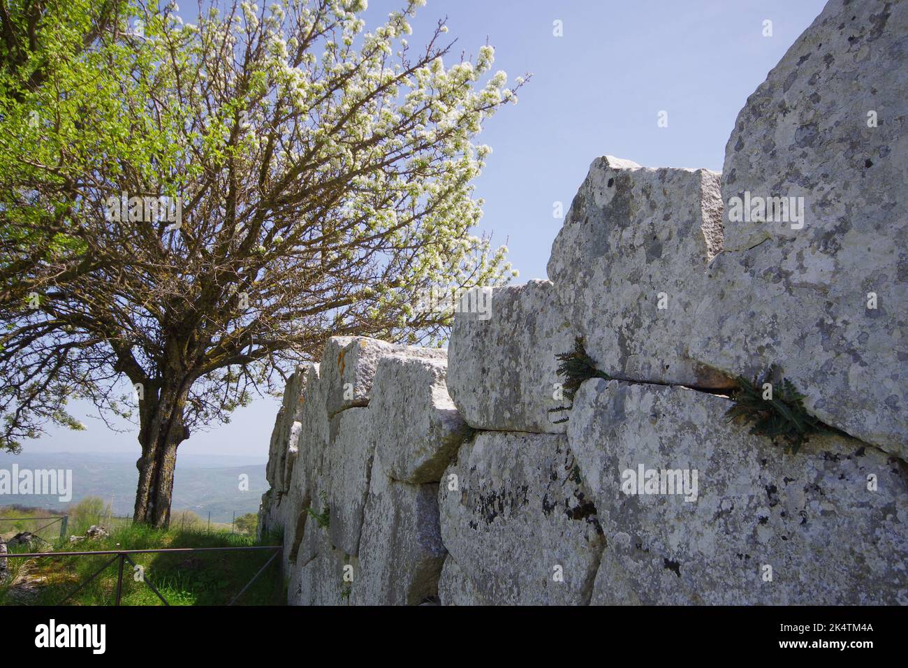 Huge blocks of stone that fortified the entire area of the ...