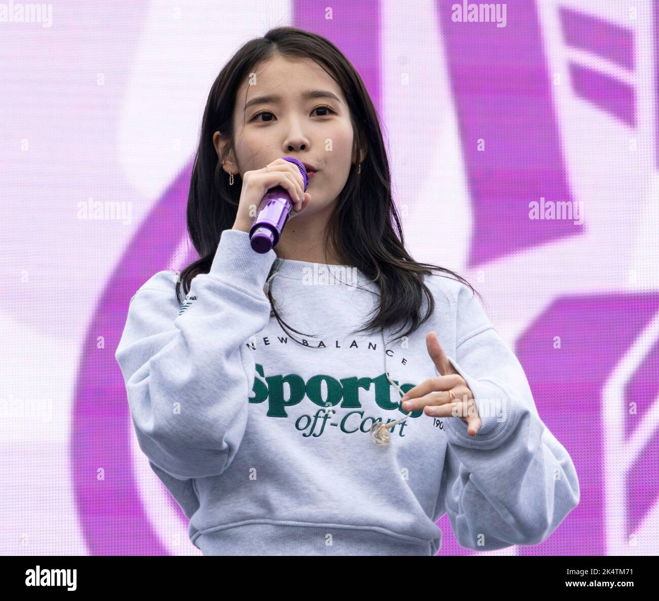 2 October 2022 - Seoul, South Korea : South Korean singer and actress Lee Ji-eun, (stage name ...