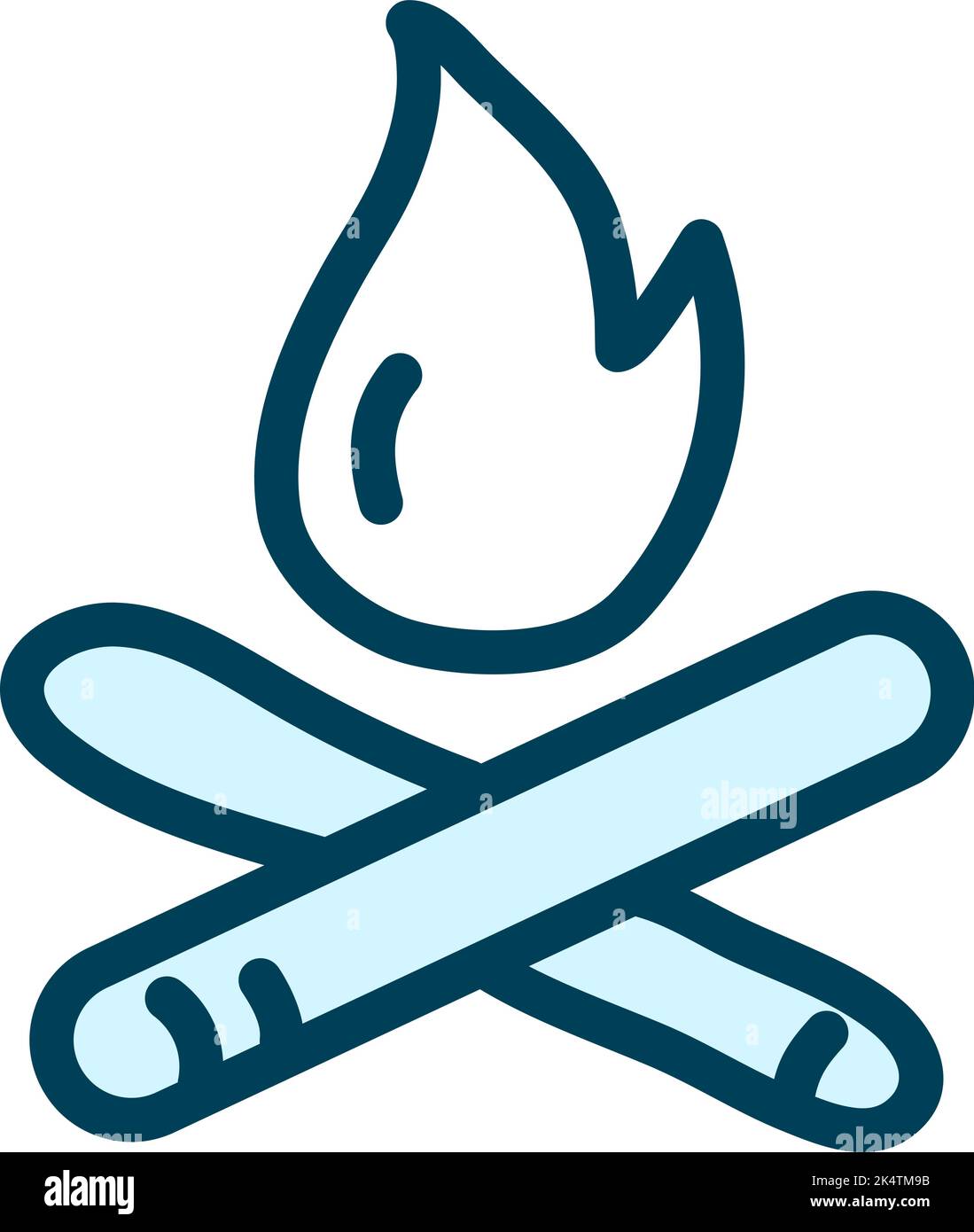 Winter fire, illustration, vector on a white background Stock Vector ...