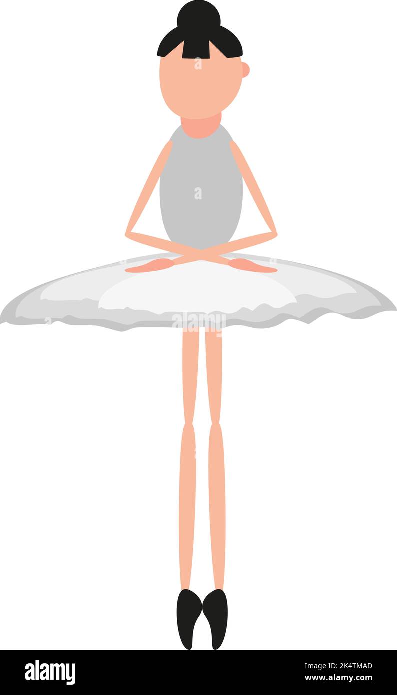 Pile ballet move, illustration, vector on a white background Stock ...