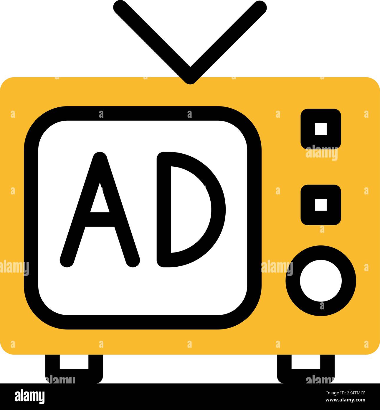 Television ads, illustration, vector on a white background Stock Vector ...